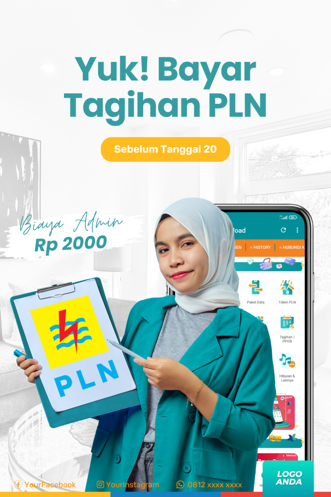 Template Poster Bayar Tagihan PLN - Support
